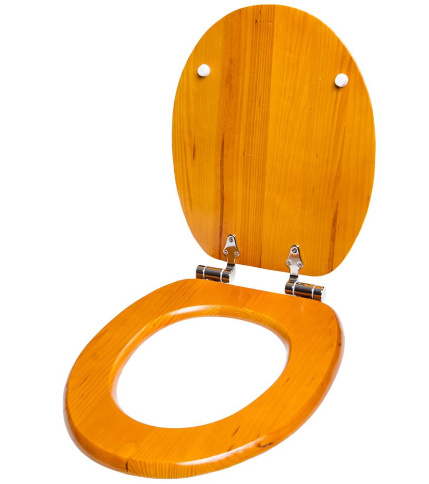Siège WC avec abaissement automatique en bois | Leroy Merlin