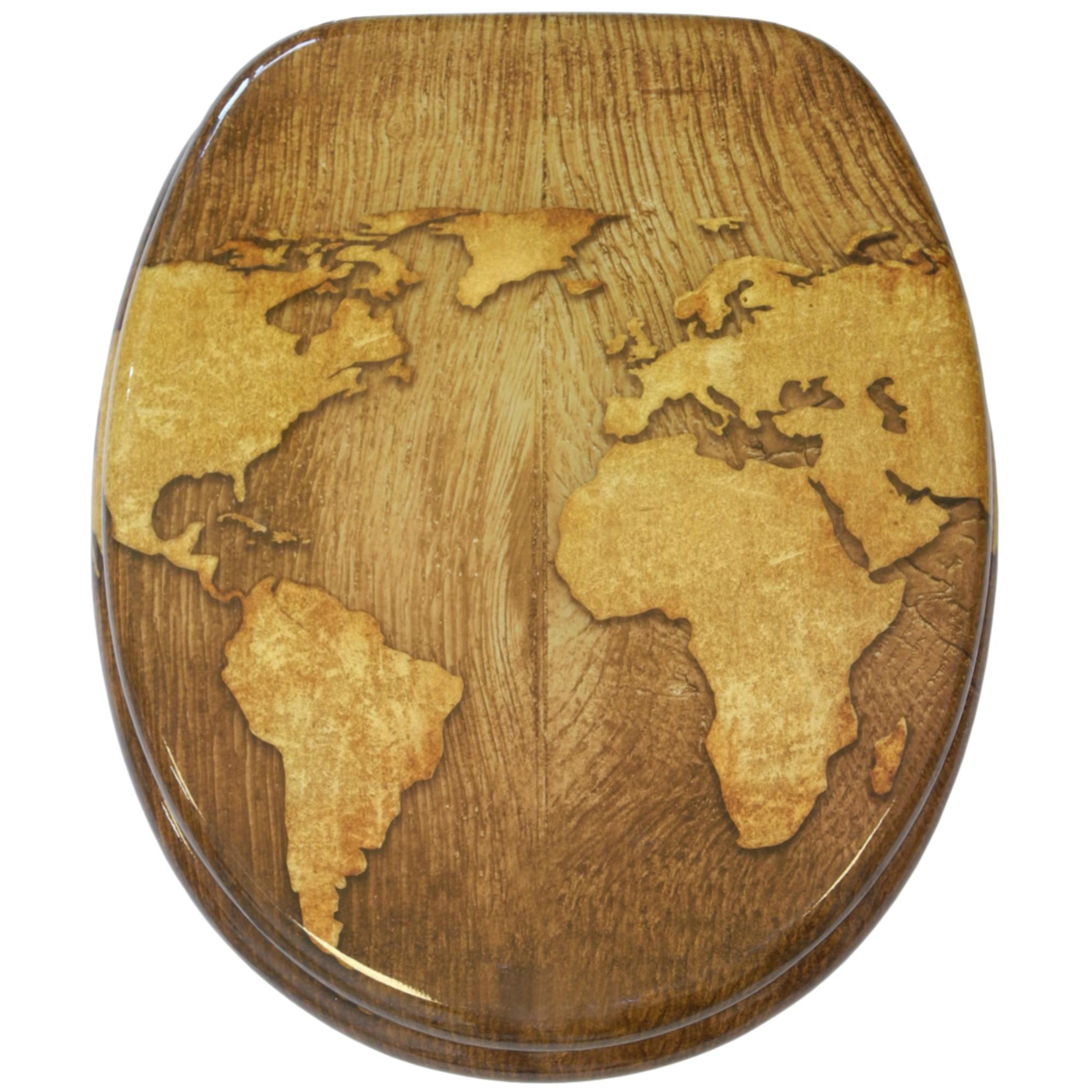 Siège WC avec abaissement automatique World Map | Leroy Merlin