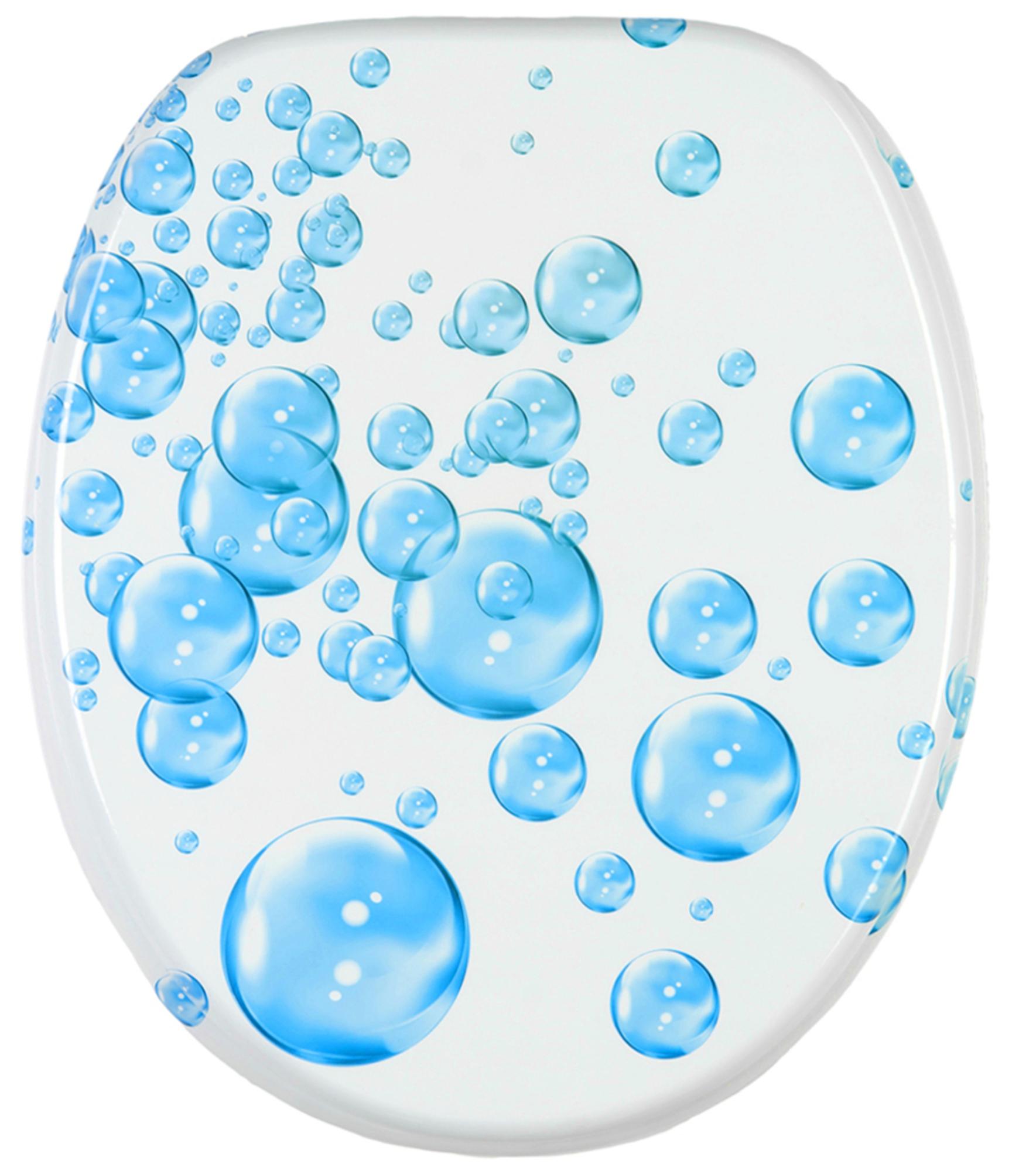 Siège WC avec abaissement automatique Bulles d'eau | Leroy Merlin