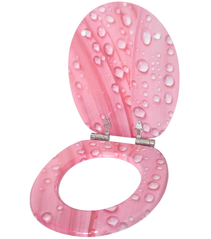 Siège WC avec abaissement automatique Pink Flower | Leroy Merlin