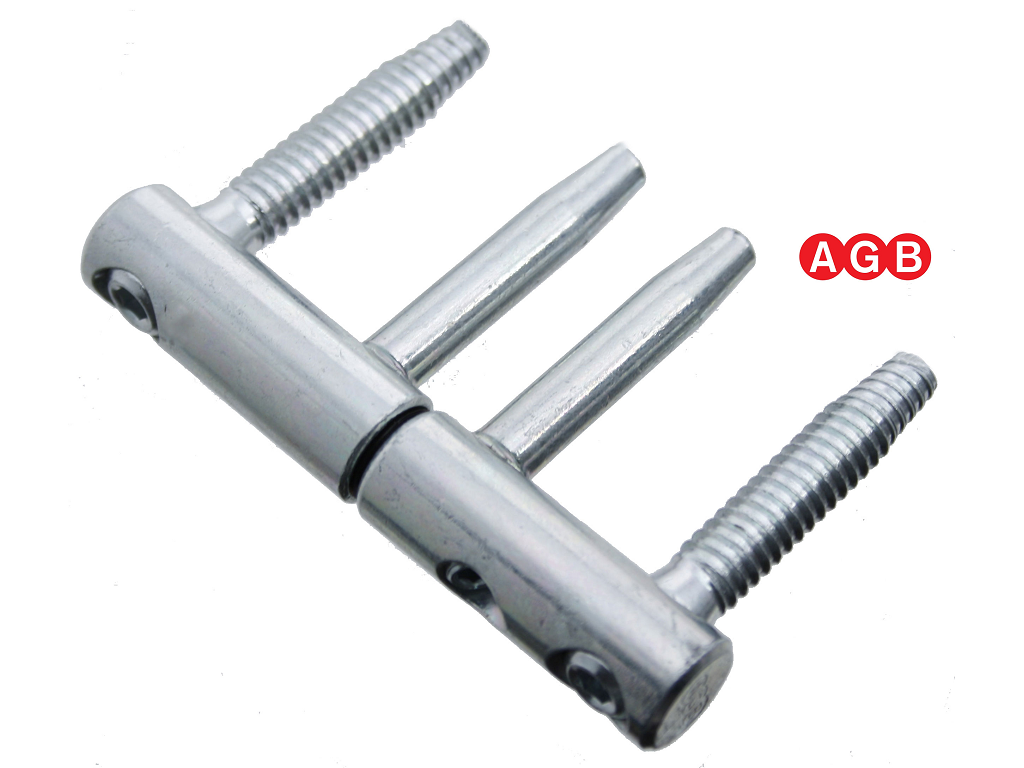 CERNIERA PER LEGNO REGOLABILE ANUBA 4 GAMBI modello 3D d.14 ZINCO SILVER | AGB | Leroy Merlin