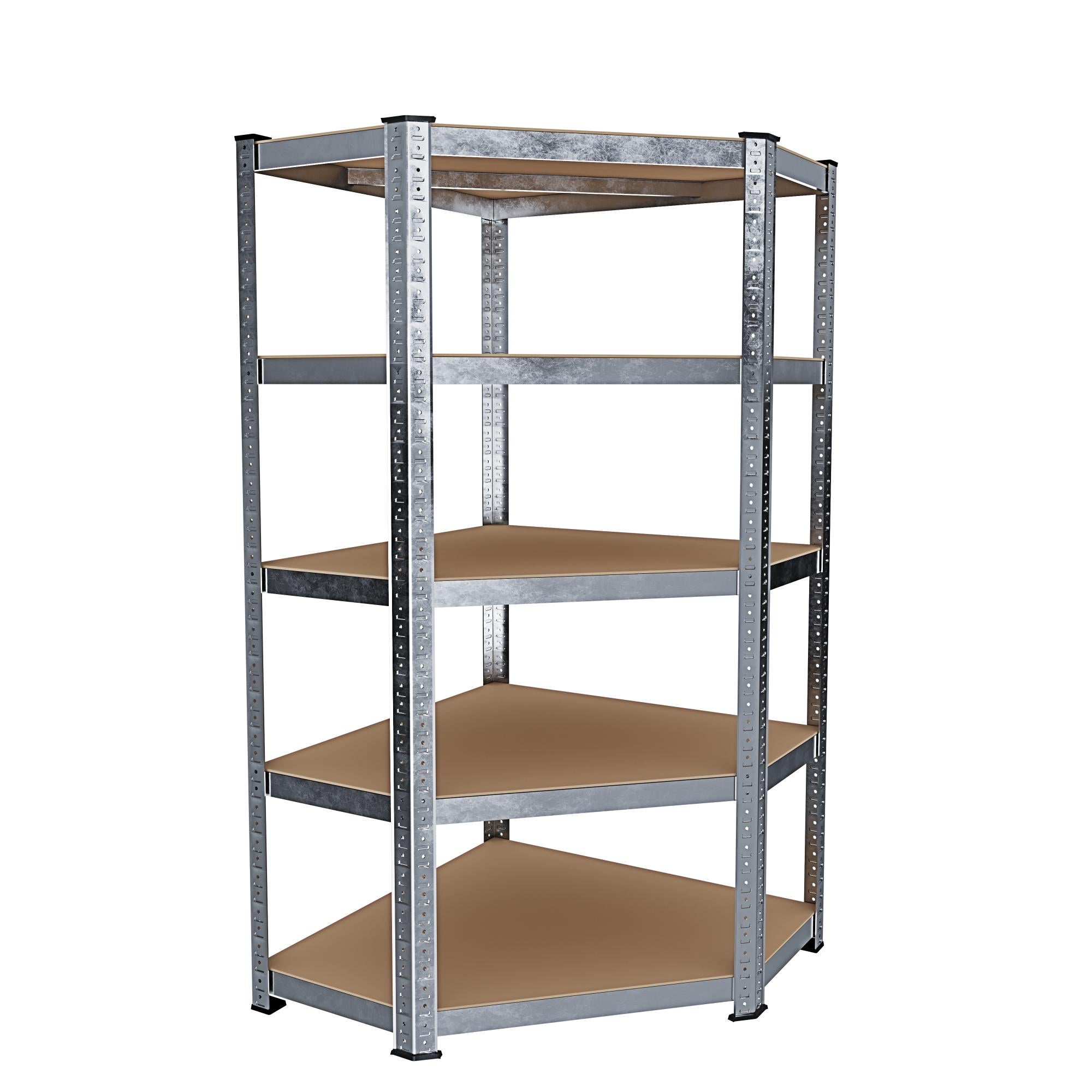 Scaffale Angolare In Metallo E MDF Scaffale Max 875 kg 5 Ripiani ...