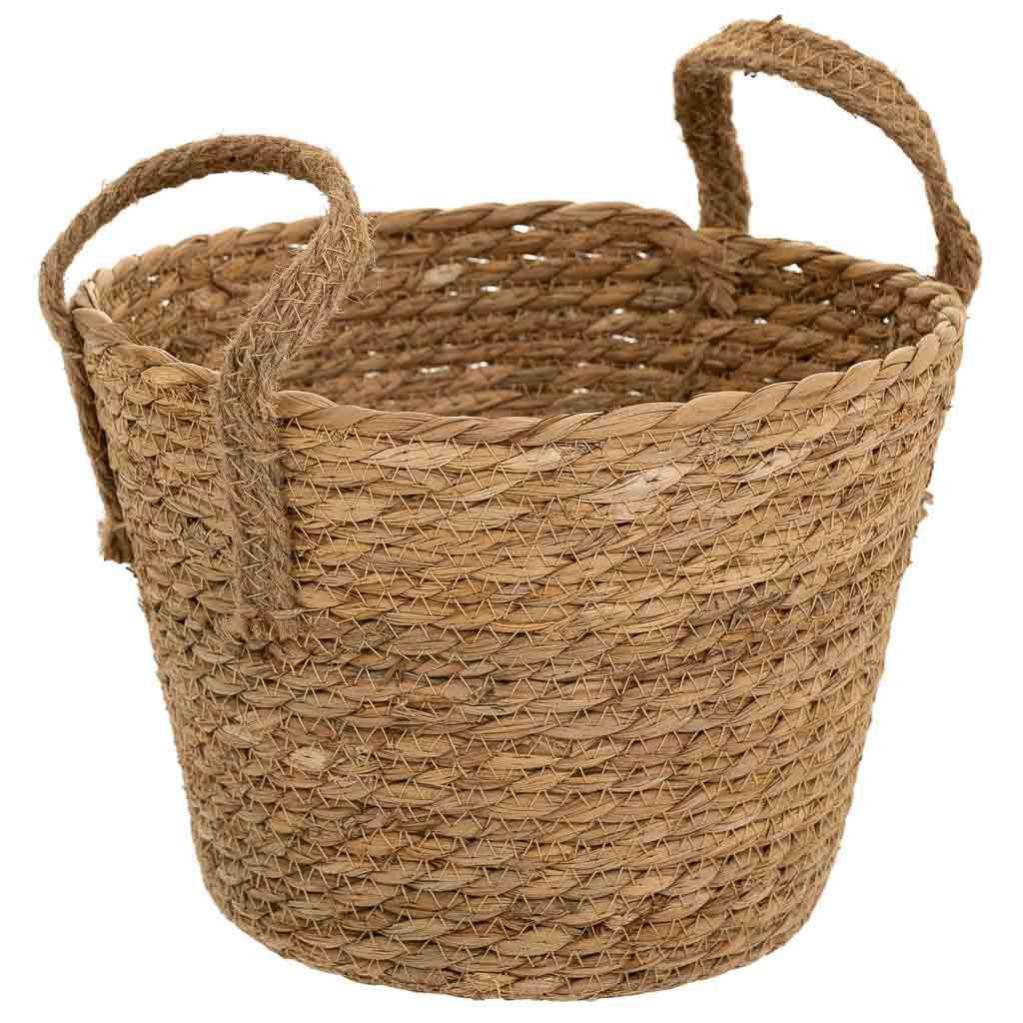 CESTO DE FIBRA NATURAL MARRON D23x19/26h cm | Leroy Merlin