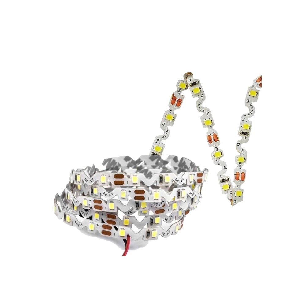 Striscia led smd curvabile strip 60 led pieghevole a s da 5 mt 12v luce ...