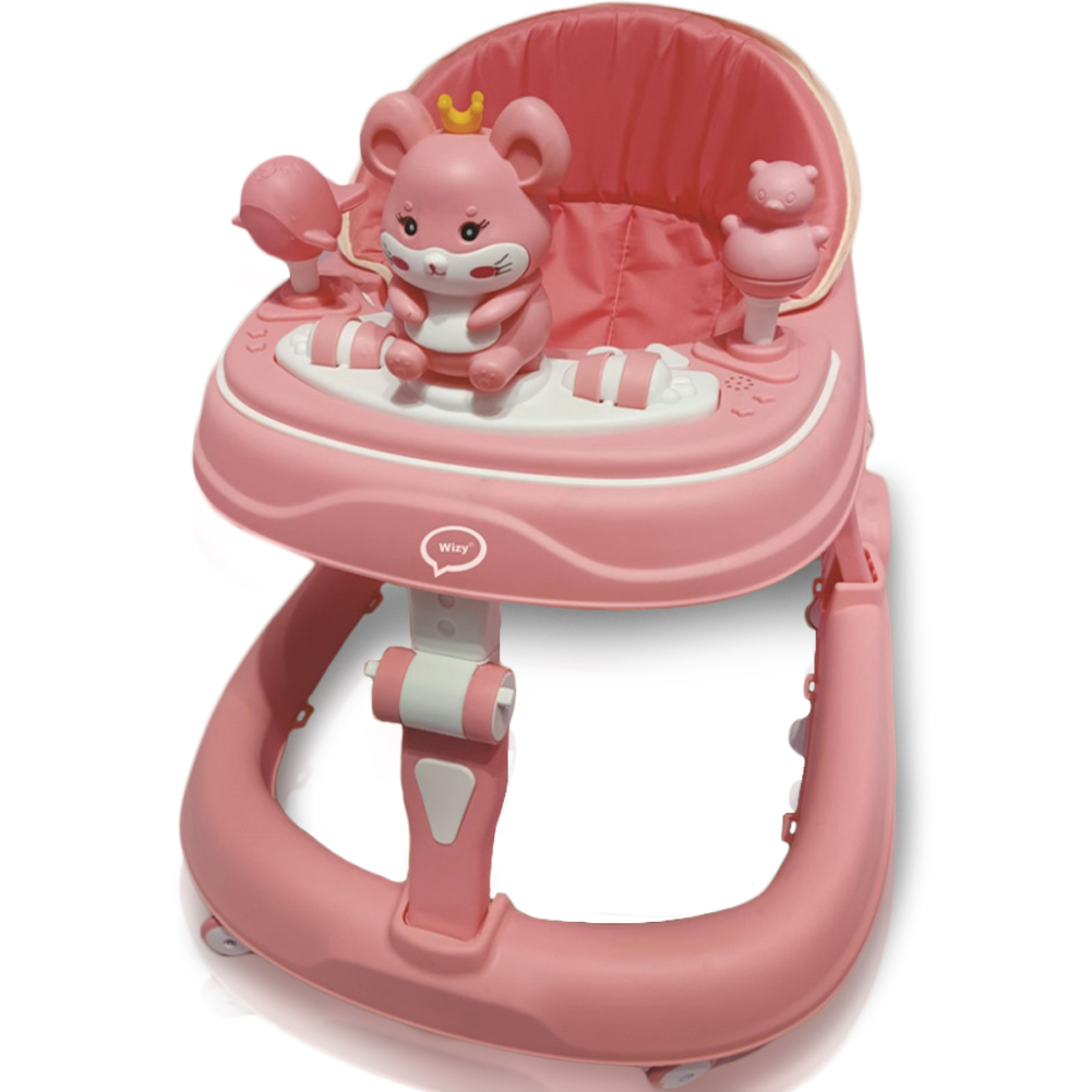 Girello Bambini PRO Primi Passi Chiusura Salvaspazio con Giochi Interattivi Rosa | Leroy Merlin