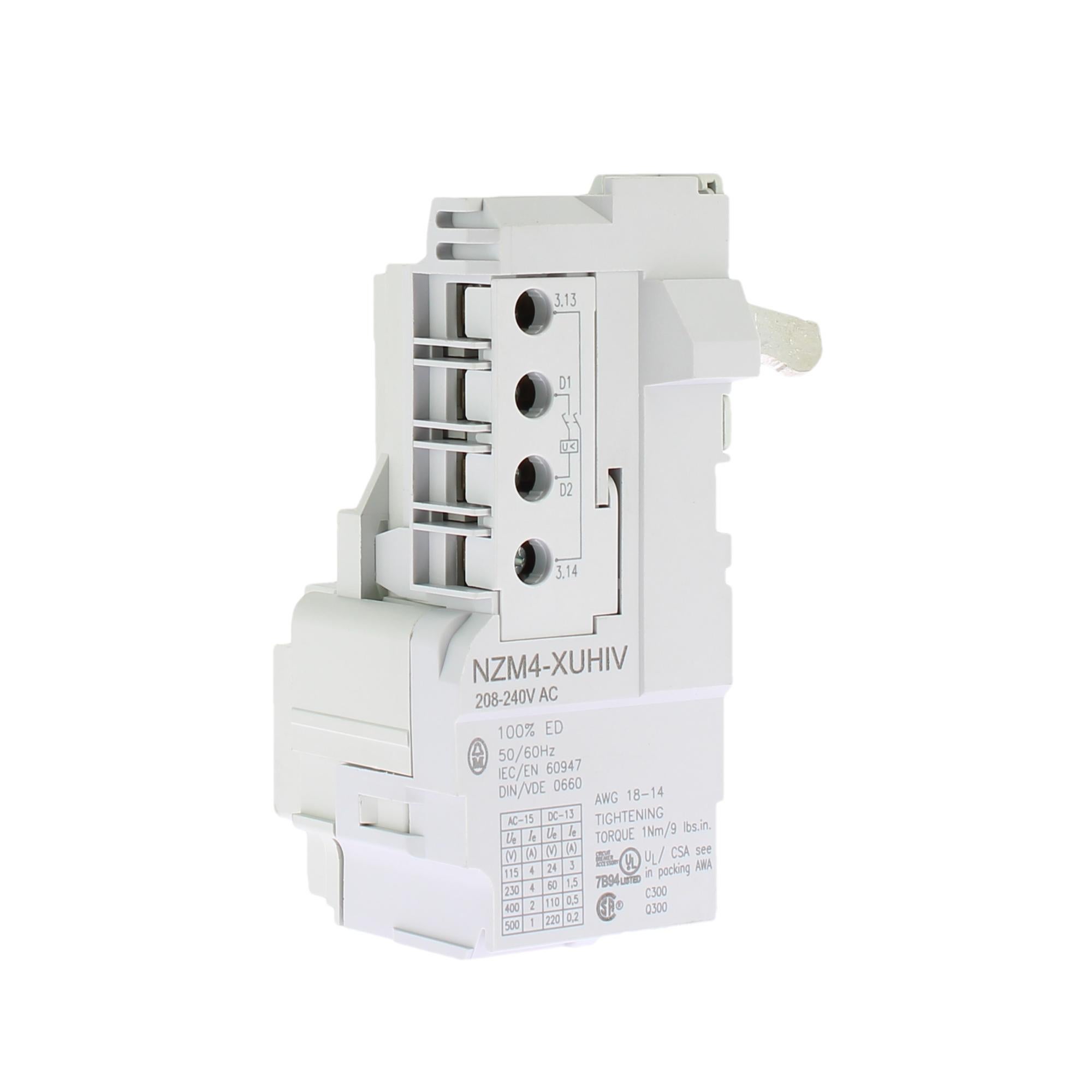 Eaton Nzm4-xuhiv208-240ac sganciatore minima tensione 2 contatti ...