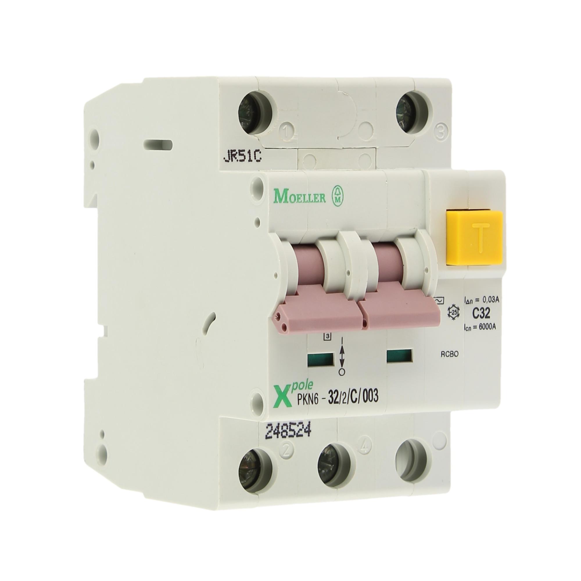 Eaton Pkn6-32/2/c/003 magnetotermico differenziale 32a 2p c 30ma ac - Nuovo | Leroy Merlin