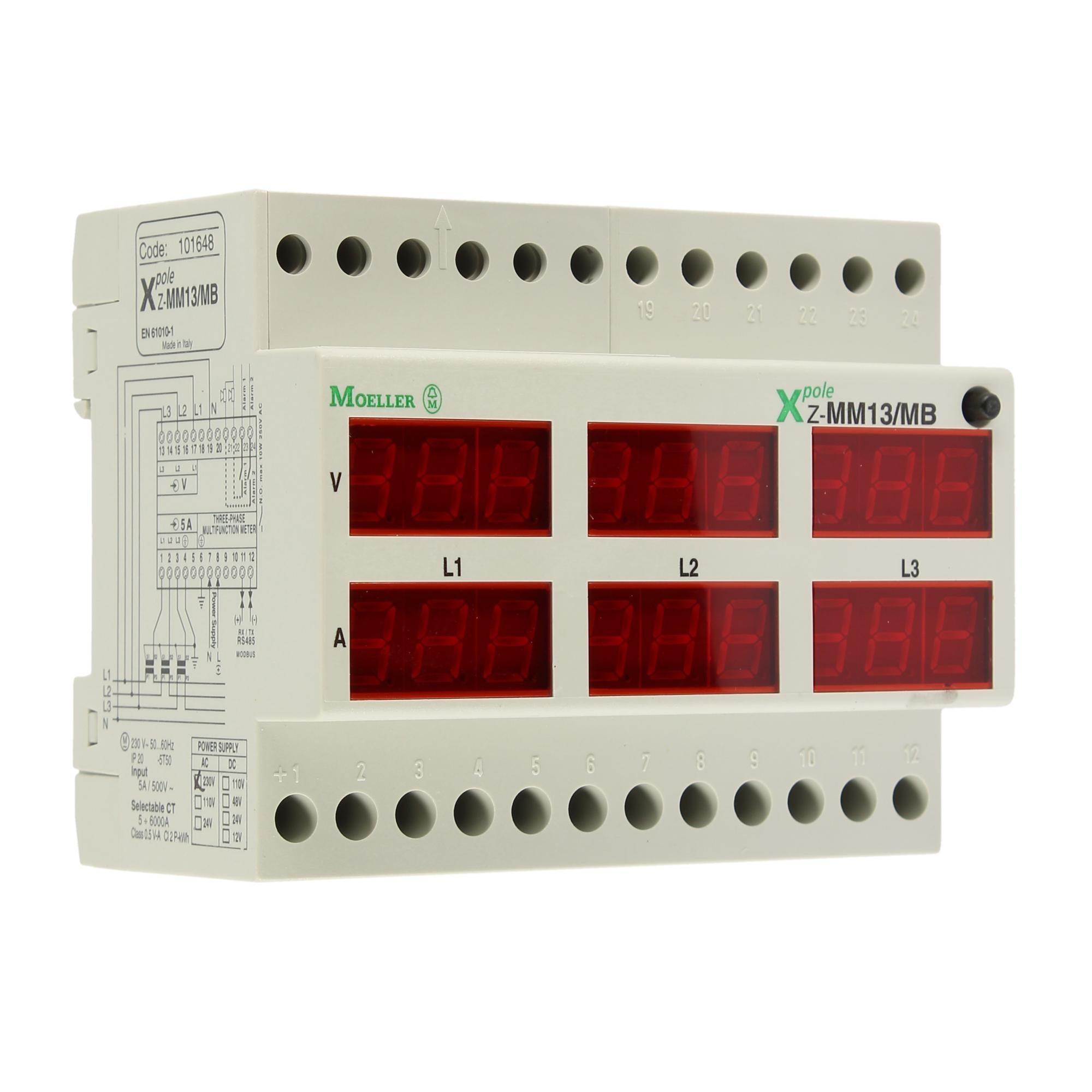 Eaton Z-mm13/mb multimetro 13f+bus 230vac 5a/500vac - Nuovo | Leroy Merlin