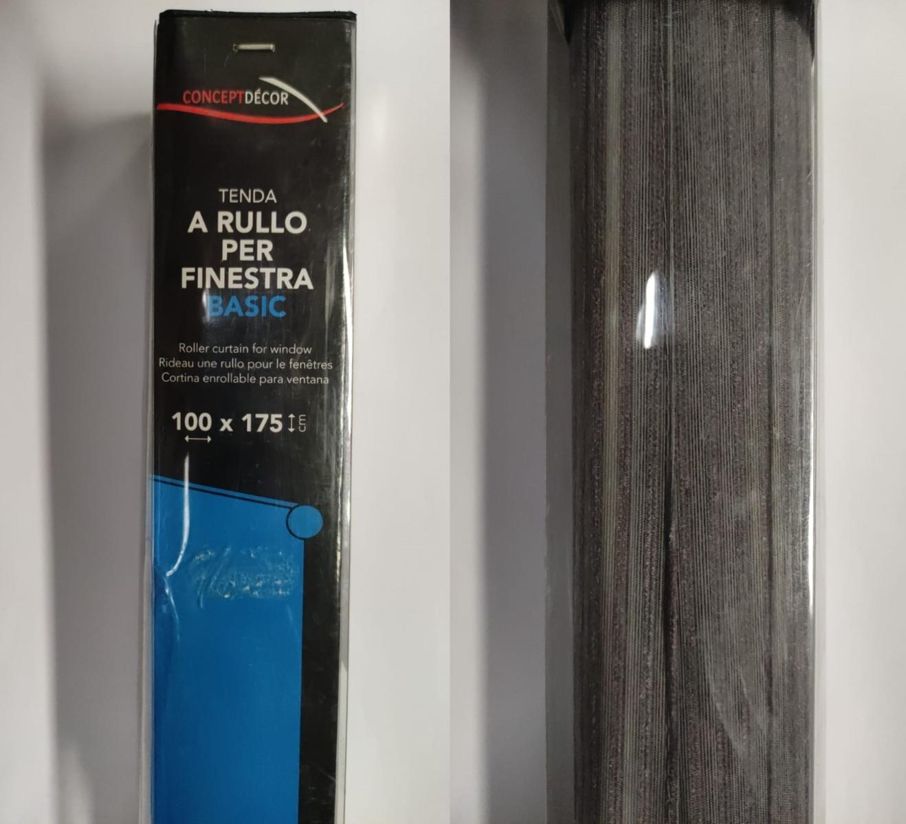 CONCEPT DECOR - TENDA A RULLO TONO SU TONO COLOR PIOMBO 100X175CM ...