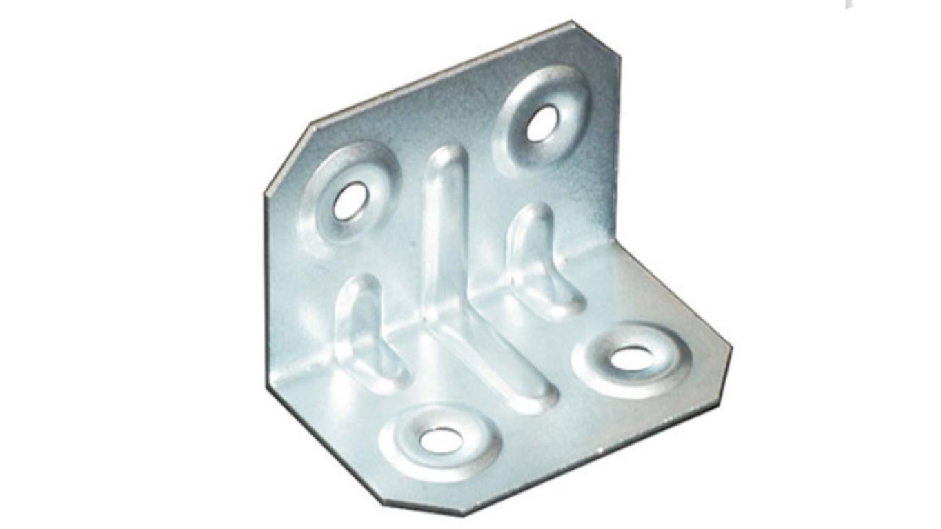 4 PEZZI - PIASTRINE NERVATE FORATE ANGOLARI PER GIUNZIONE MOBILI ...