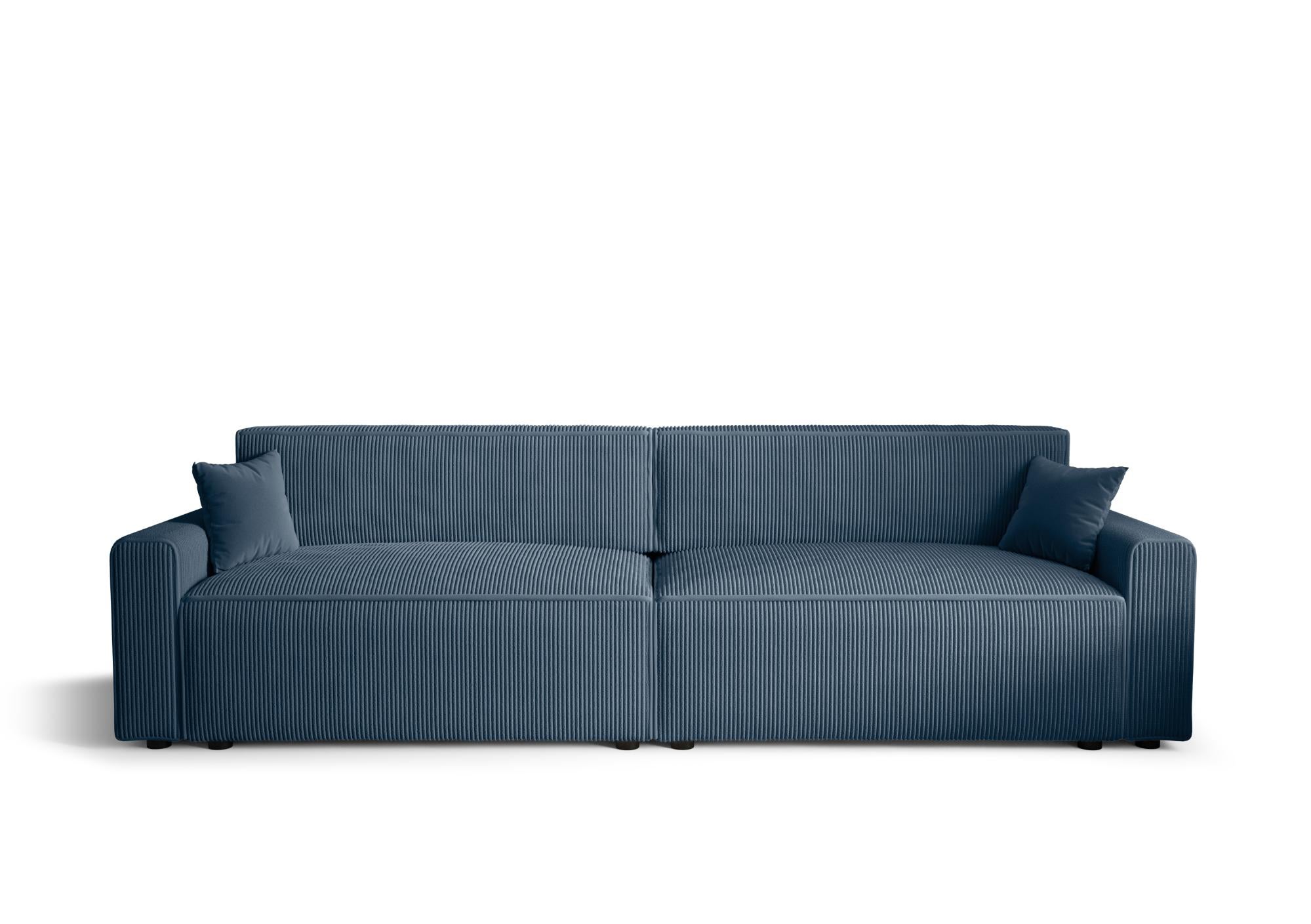 Canapé Alvito 2X BIS, Couleur : Bleu. Matériel : velours côtelé . D ...