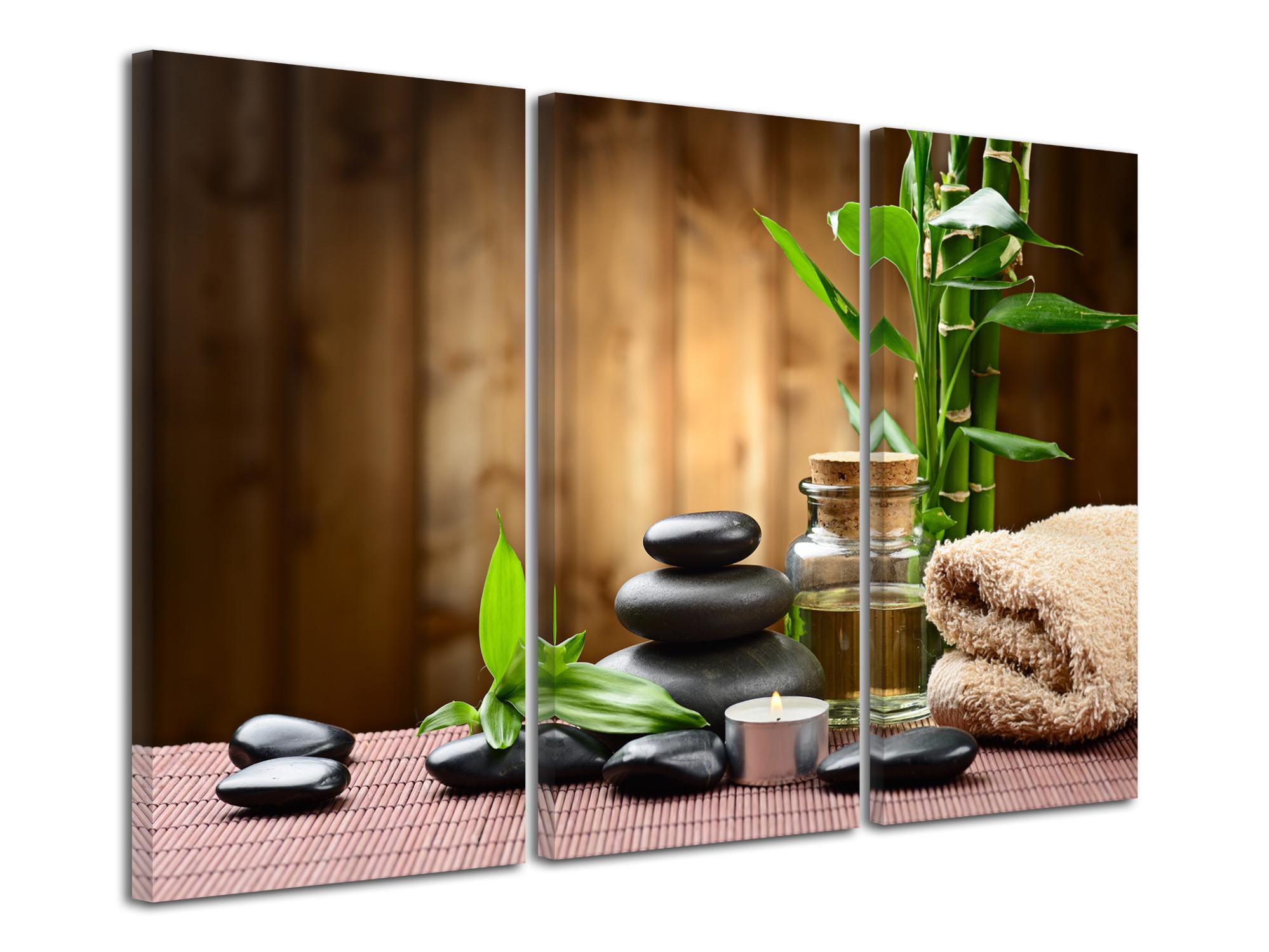 DECLINA, Tableau toile imprimée Zen, Tableau imprimé SPA Zen, 120x80 cm ...