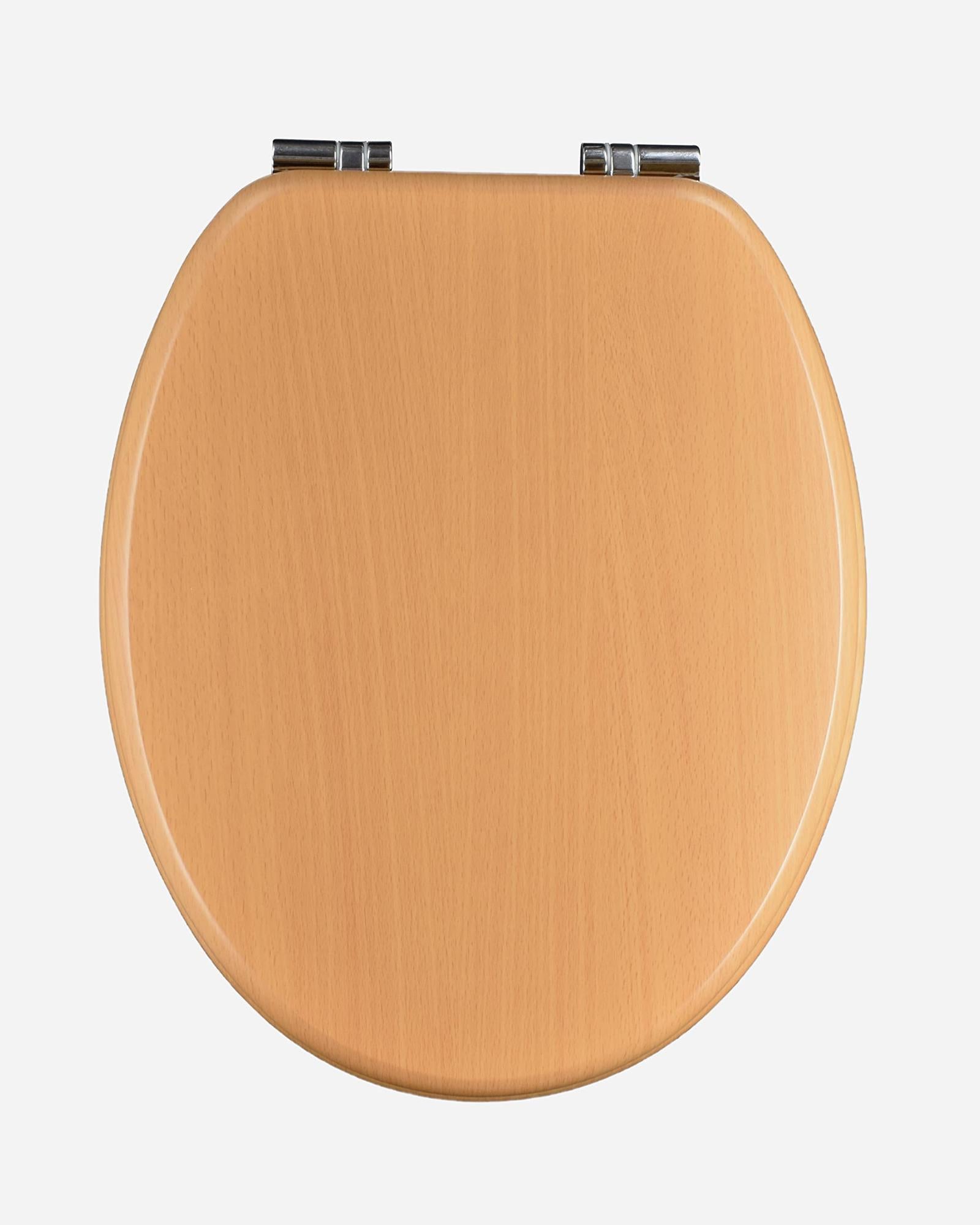 COPRIWATER OVALE IN MDF RIVESTITO FAGGIO, COLOR FAGGIO, CON CERNIERE A ...