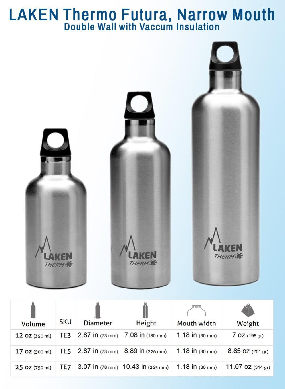 Laken 17oz Thermo - Insulated Water Bottle (Plain) | Leroy Merlin