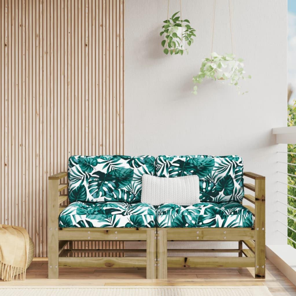 Maison Exclusive - Divani Angolari con Cuscini 2 pz in Legno Impregnato ...