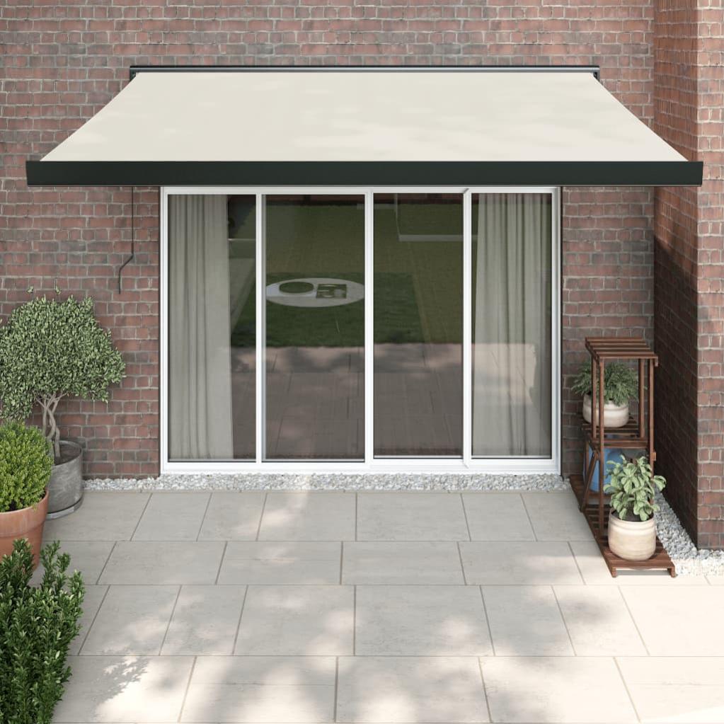 Maison Exclusive - Toldo retráctil aluminio y tela color crema 3x2,5 m ...
