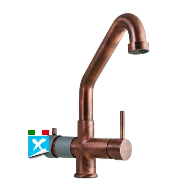 Rubinetto cinque vie rame canna bassa | Leroy Merlin