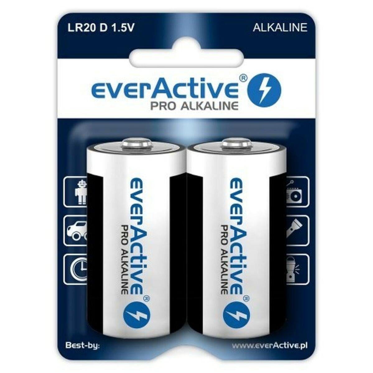 Batteries EverActive LR20 1,5 V (2 Unités) | Leroy Merlin