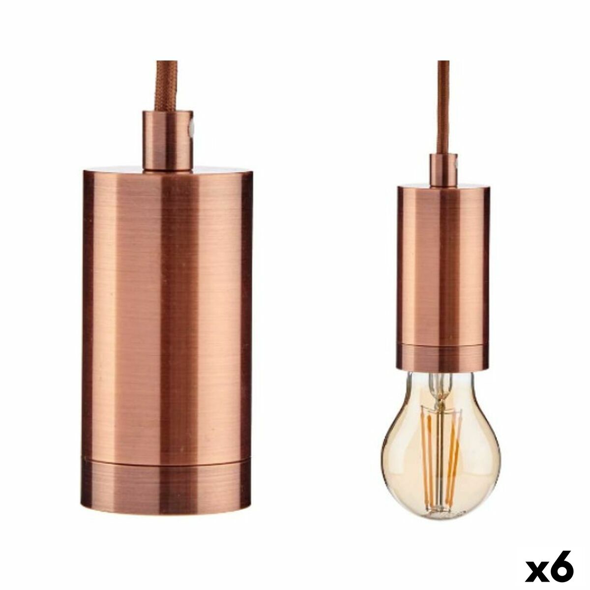 Suspension Bronze Métal 60 W 9 5 X 9 5 X 9 7 Cm 6 Unités Leroy Merlin