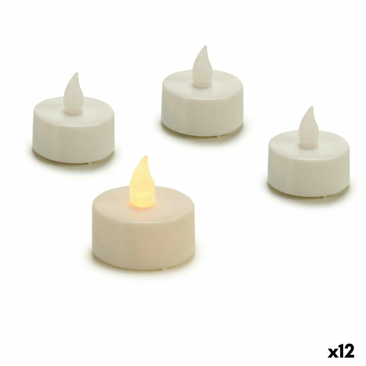 Ensemble de Bougies LED Blanc 4 x 4 x 3,7 cm (12 Unités) | Leroy Merlin