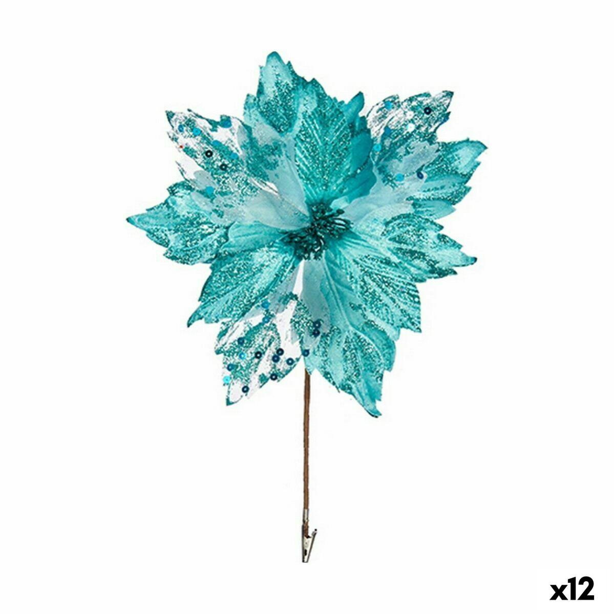 Fiore Decorativo Azzurro Plastica 32 x 48 x 32 cm (12 Unità) | Leroy Merlin