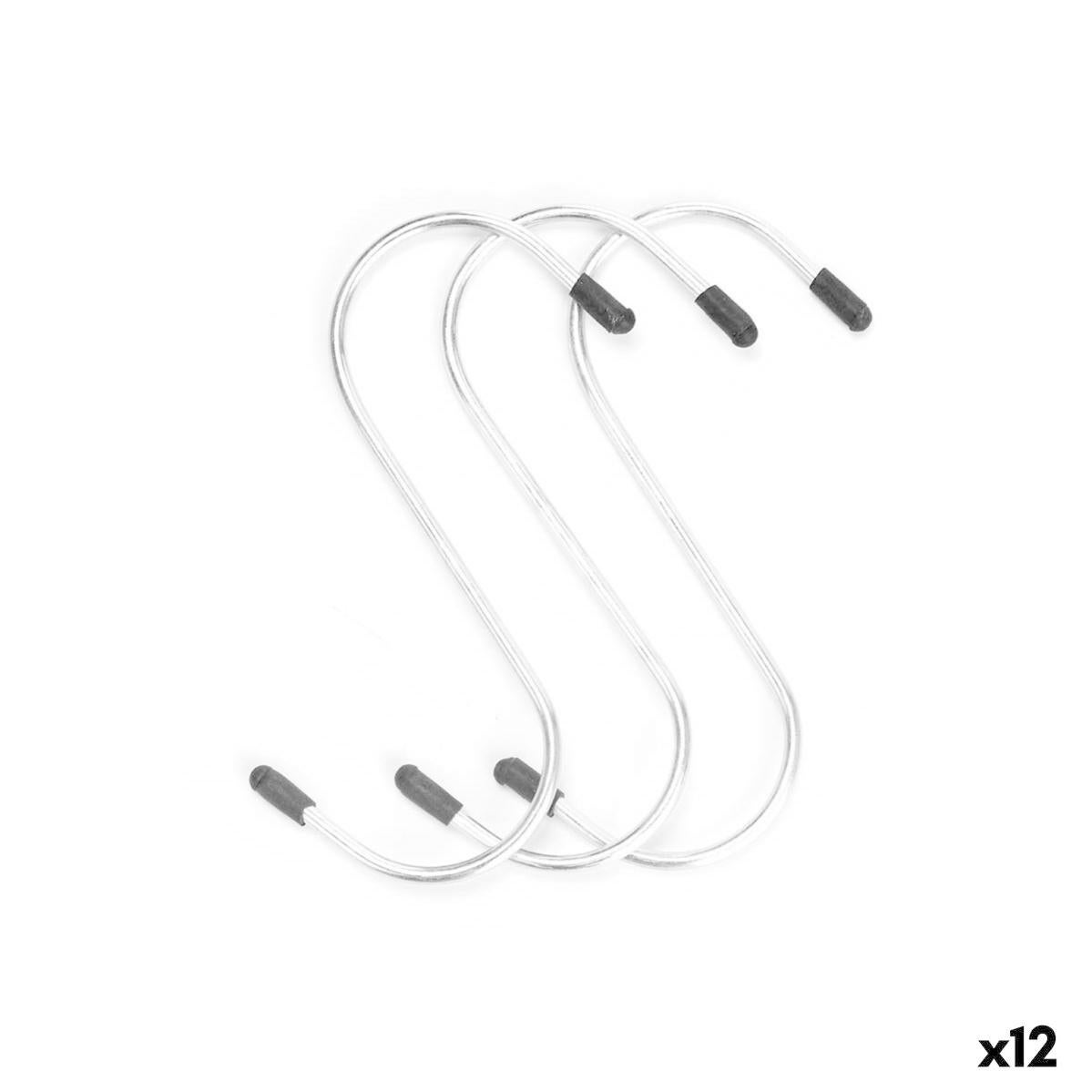 Gancho para colgar Set Plateado Metal 12 cm (12 Unidades) | Leroy Merlin