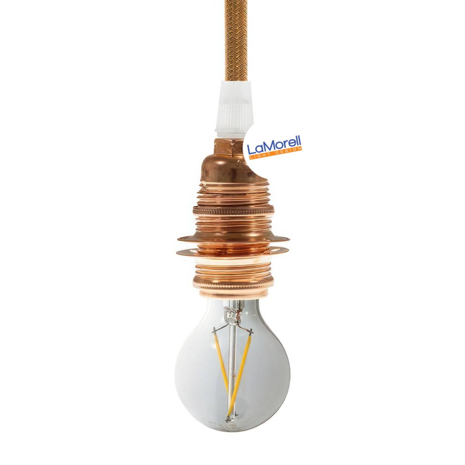 LAMORELL LIGHTDESIGN - DOUILLE E14 EN MÉTAL AVEC DOUBLE VIROLE POUR ...