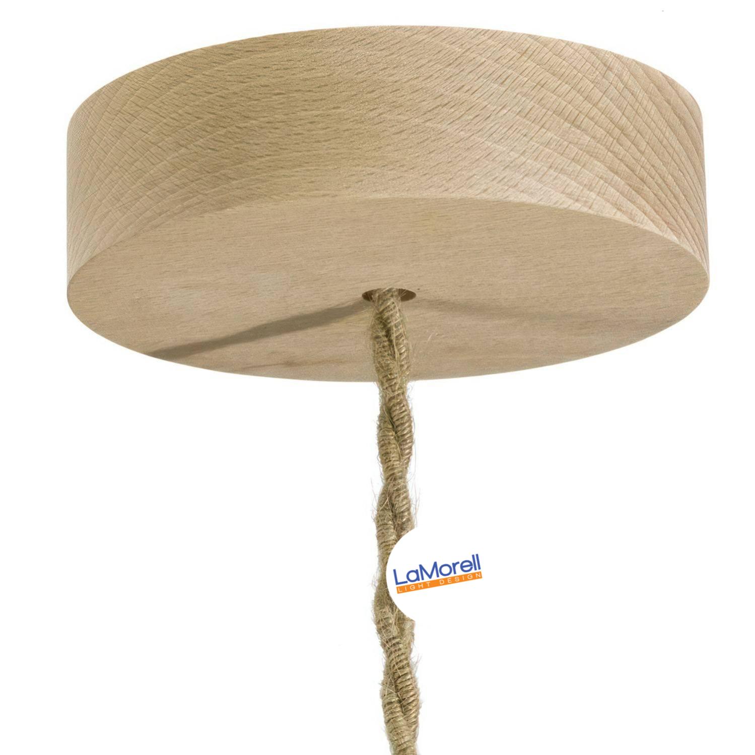 LAMORELL LIGHTDESIGN - ROSACE CYLINDRIQUE EN BOIS, 1 TROU NATUREL ...