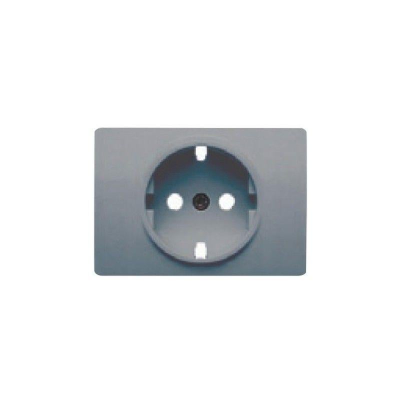 Cache pour embase 2P + TT GREY SHADOW BJC Coral 21724-GS | Leroy Merlin