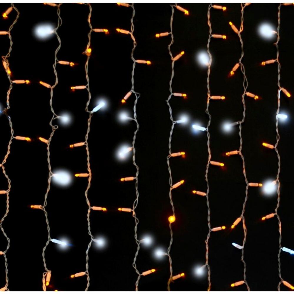 Cortina 400 Luces Led Con Destellos Amarillos Interior & Exterior ...