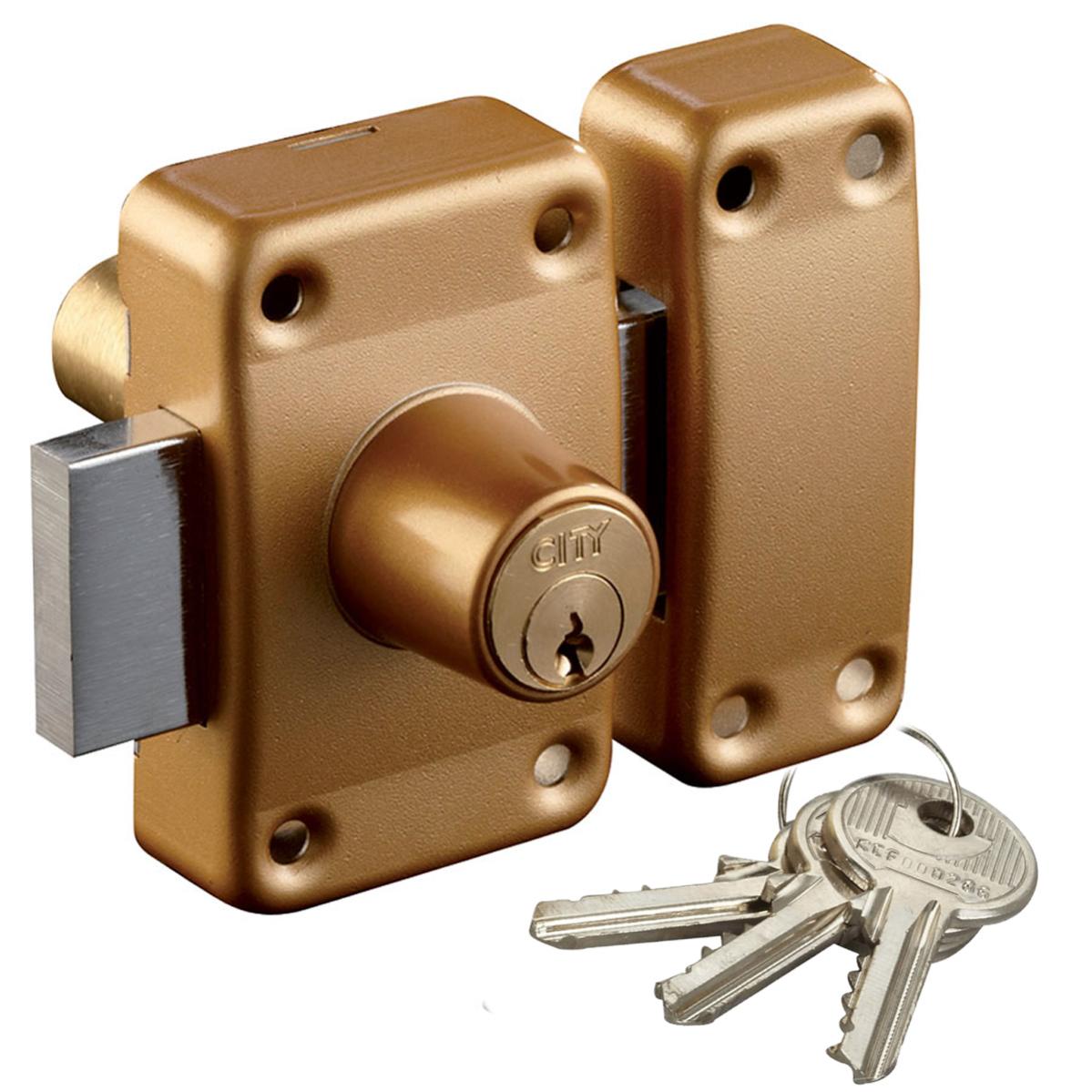 Verrou de sureté CITY 26 pour porte épaisse 60 mm Cylindre sécurité ...