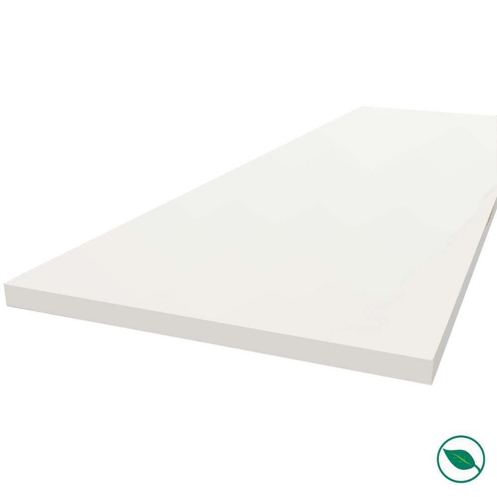 Plan de travail stratifié HPL blanc 2000 x 650 x 38 mm FSC | Leroy Merlin