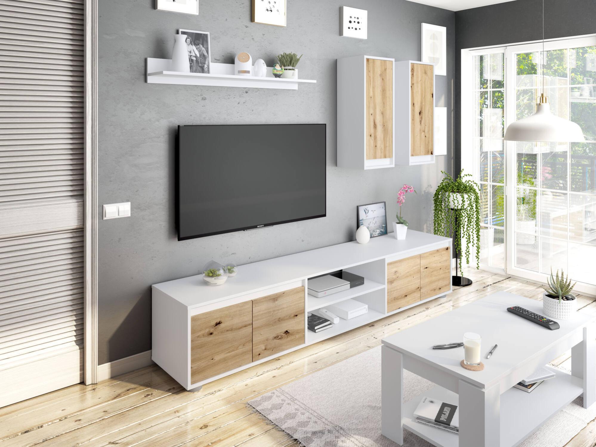 Parete attrezzata Wells, Set da soggiorno, Mobile salotto multiuso ...