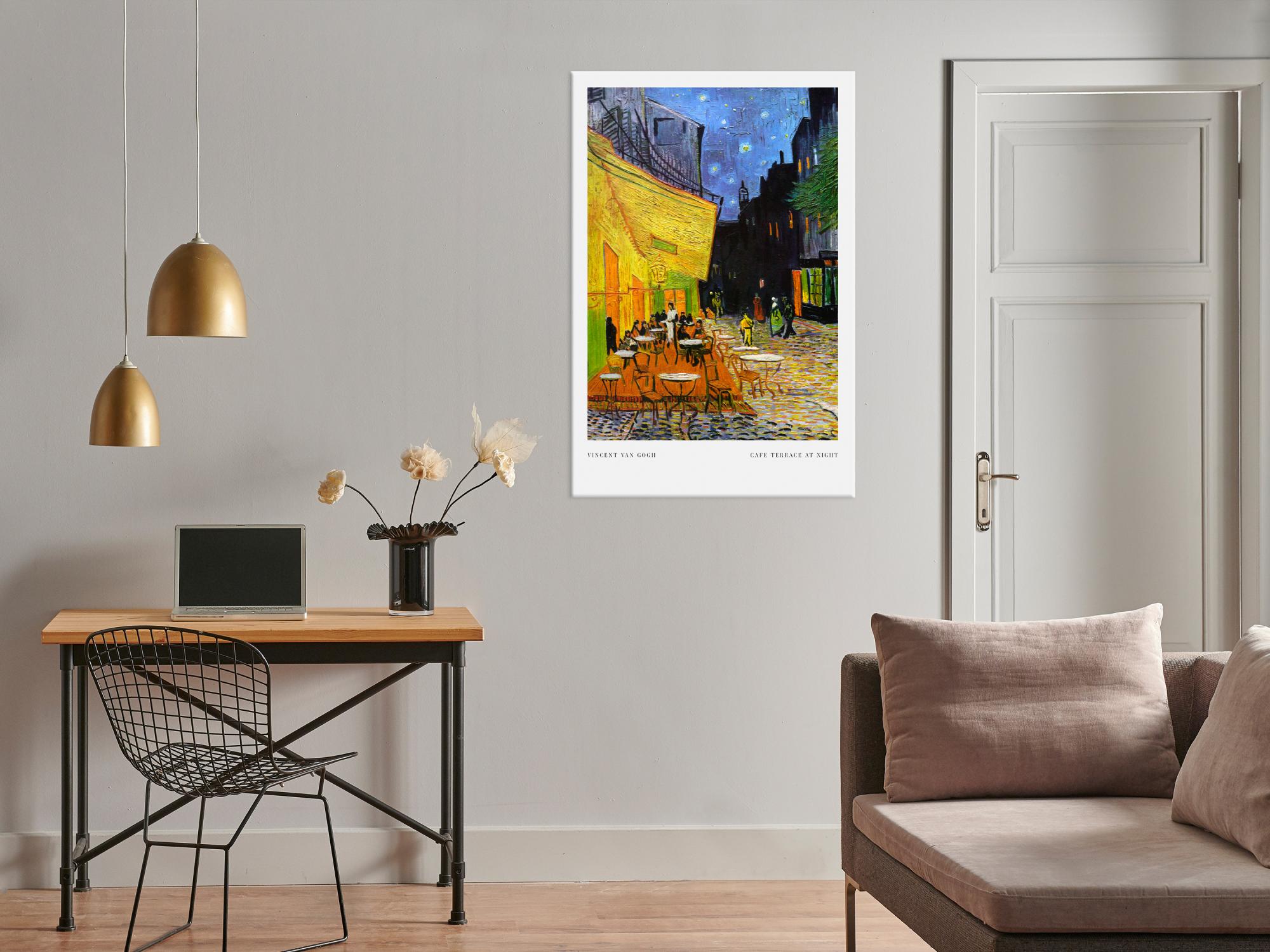 Tableau - Cafe at Night (1 Part) Vertical [20x30] | Leroy Merlin