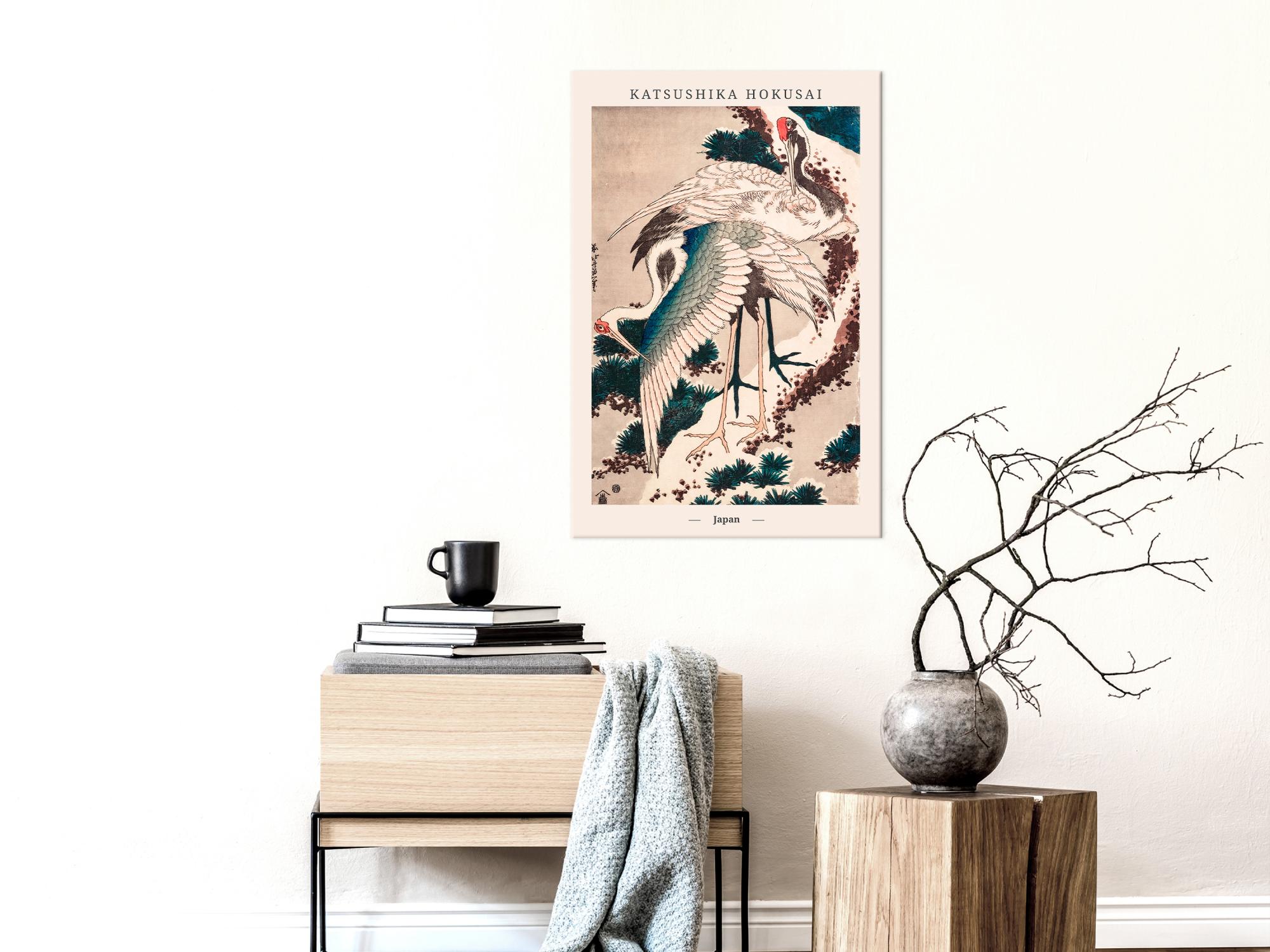 Tableau - Japanese Cranes (1 Part) Vertical [40x60] | Leroy Merlin