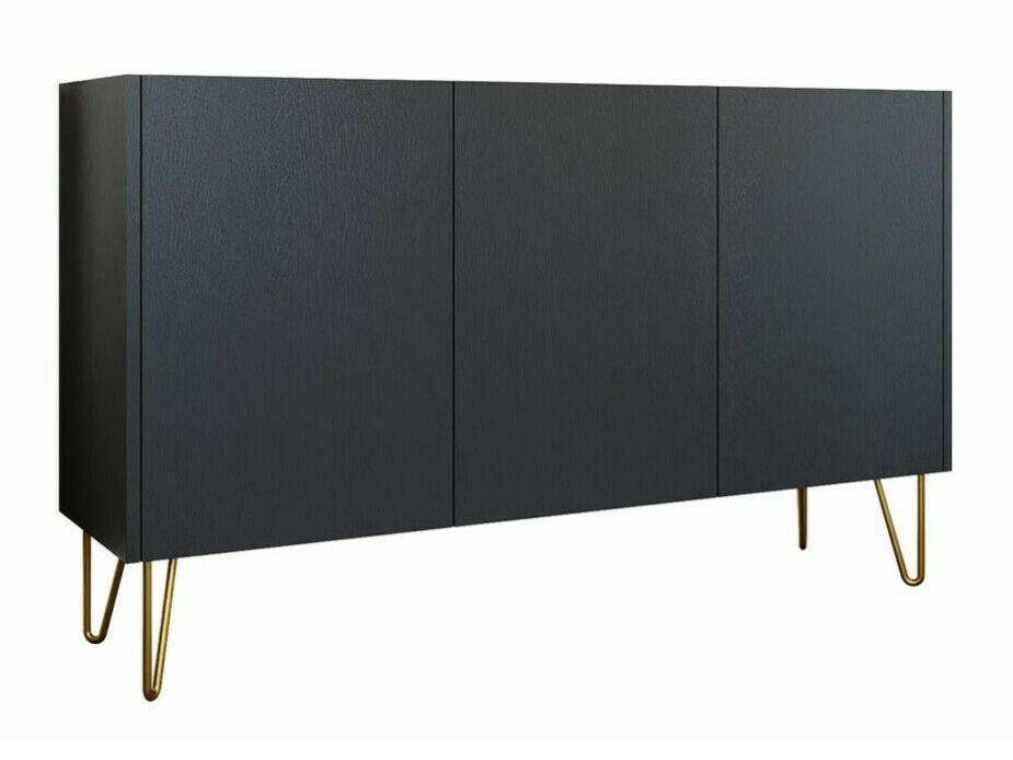 Mobile Lima M101, Grafite, Marmo nero, 83x144cm, Il numero di porte: 3 ...