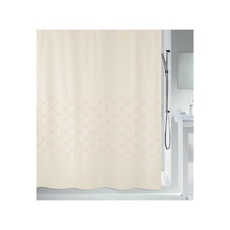 Rideau de douche Polyester TRENTO 180x200cm Beige brodé Spirella ...