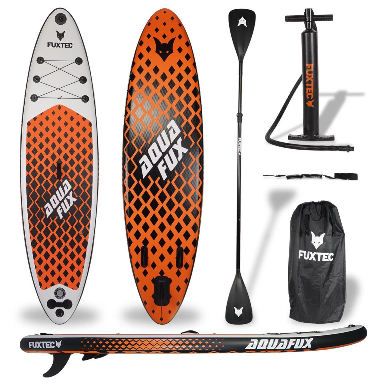 Tavola Stand Up, SUP Board FUXTEC SUP320Eco Tavola arancione e bianca ...