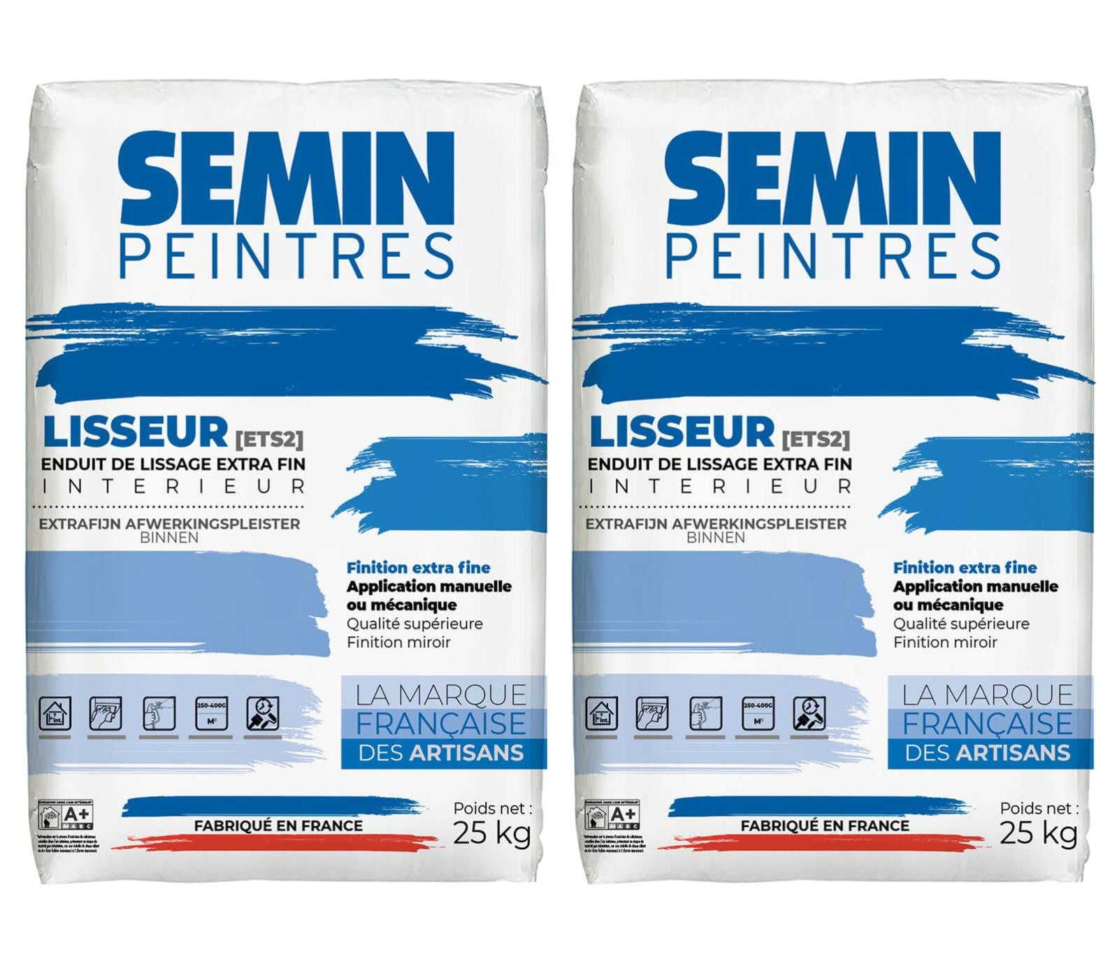 Enduit de Lissage Semin Lisseur ETS2, Intérieur, Poudre, sac de 25 kg ...