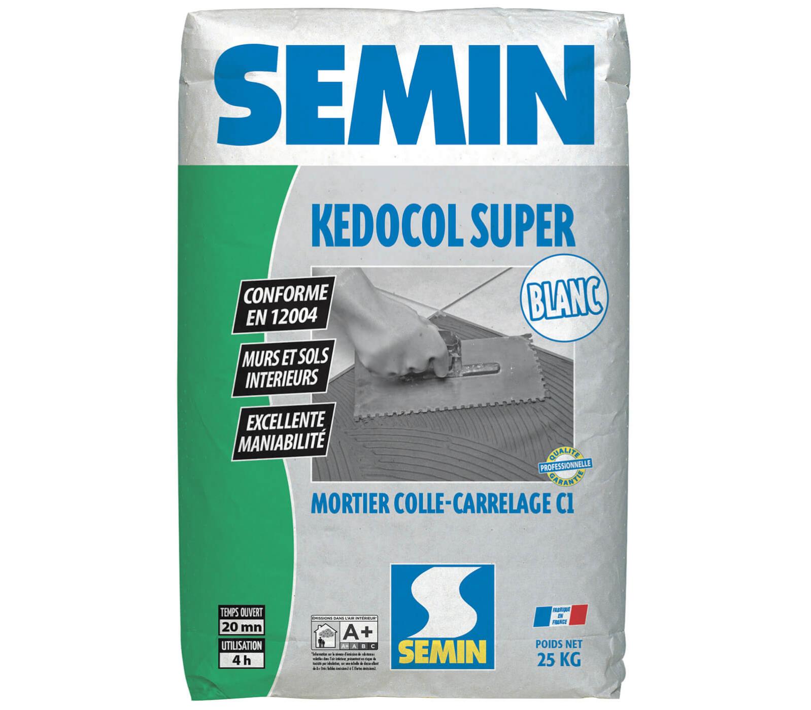 Mortier Colle pour Carrelage Kedocol Super Blanc Semin, Poudre ...