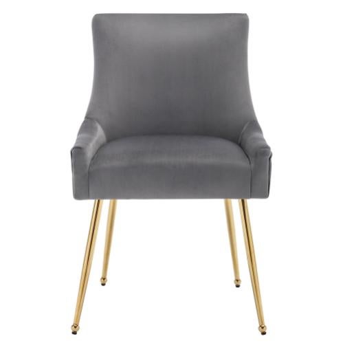 4 sedie da pranzo a righe verticali, sedia imbottita, grigio | Leroy Merlin