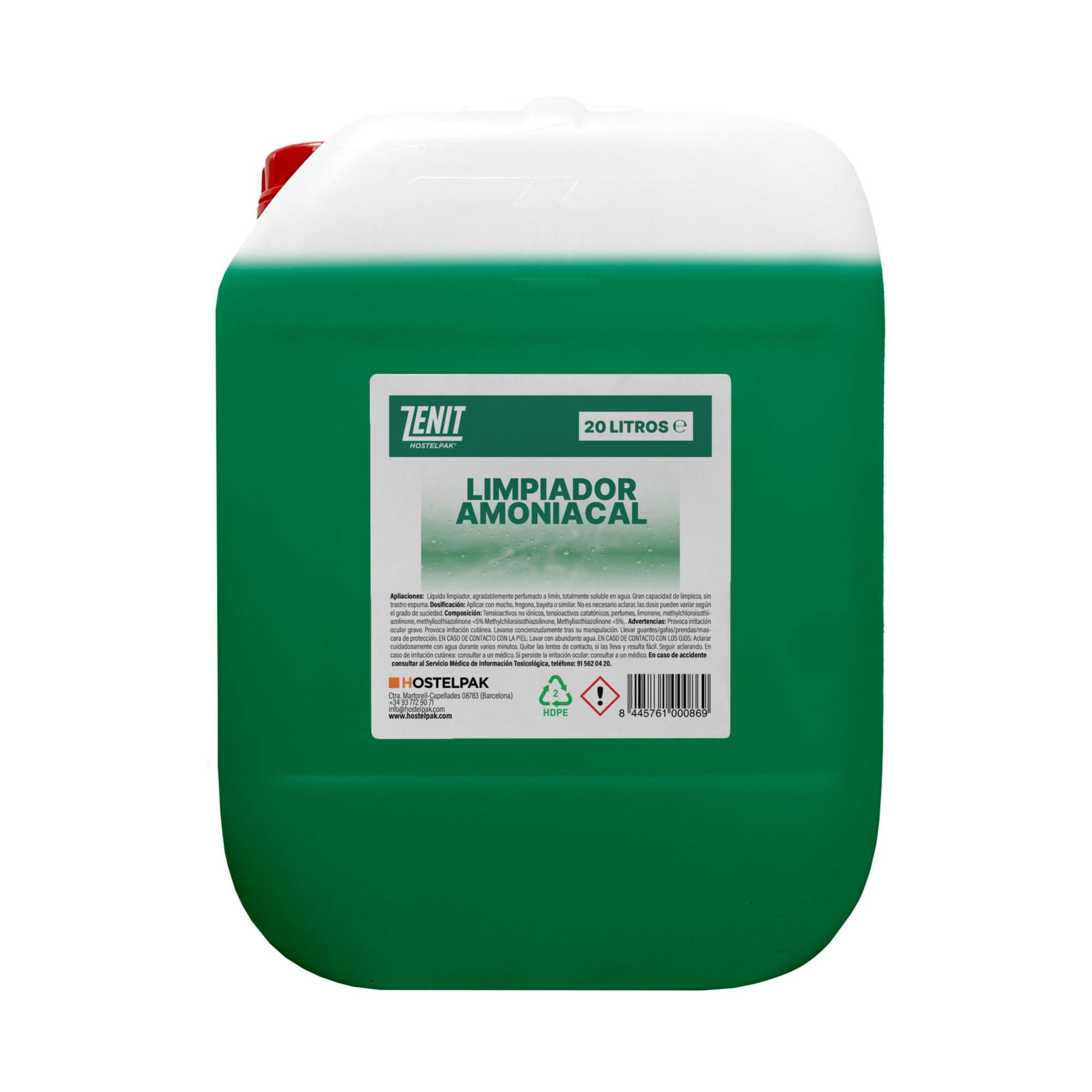 Hostelpak | 20L | Limpiador amoniacal Multiusos profesional, Para todo ...
