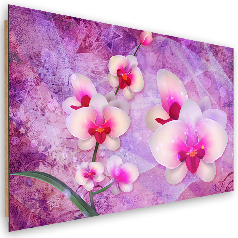 Quadro deco panel, Astrazione dei fiori di orchidea - 90x60 | Leroy Merlin