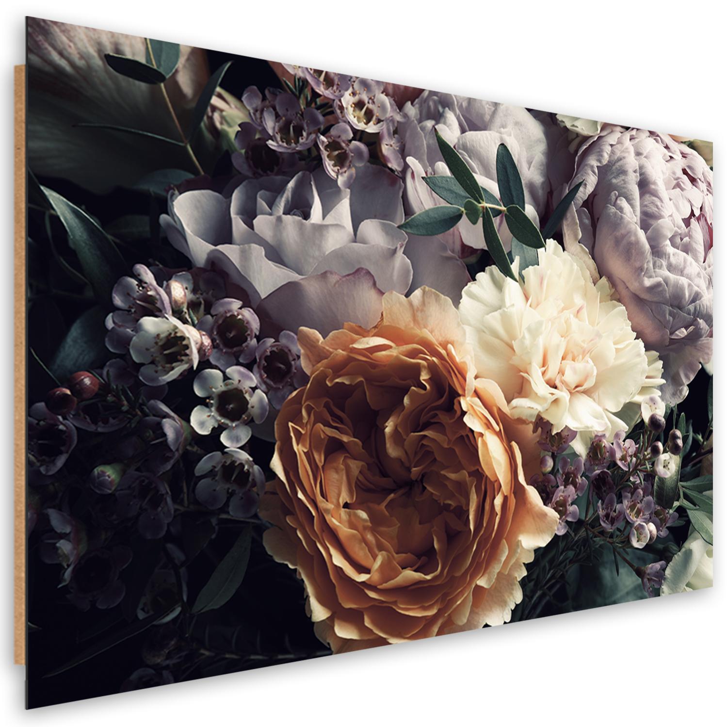 Quadro deco panel, Fiori di bouquet peon pastello - 100x70 | Leroy Merlin
