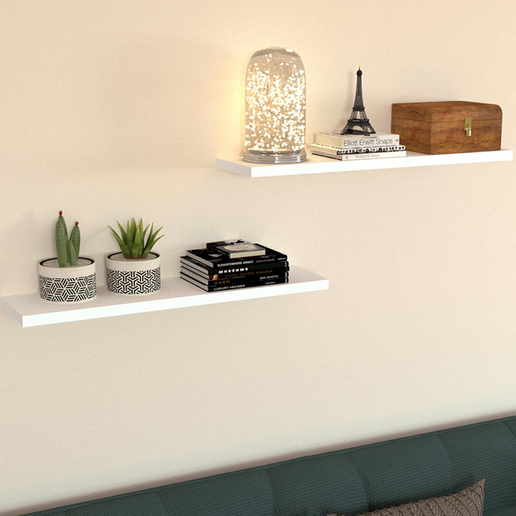 Lote 2 Unidades Balda Pared Madera FSC® Henor 80x20x2.5 herraje Oculto ...