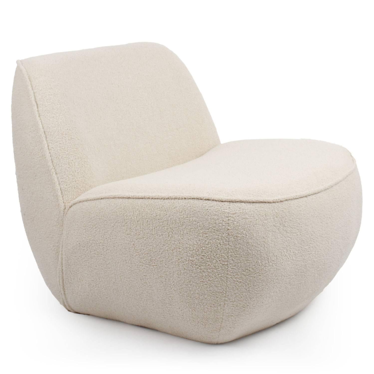 Fauteuil confort sans accoudoir Lipame Tsse bouclette Beige | Leroy Merlin