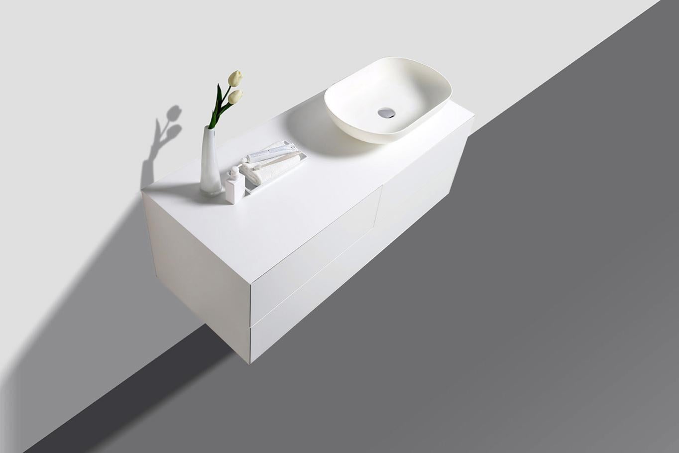 BERNSTEIN - Set da bagno Milou 1200 bianco opaco - Senza specchio, Con ...