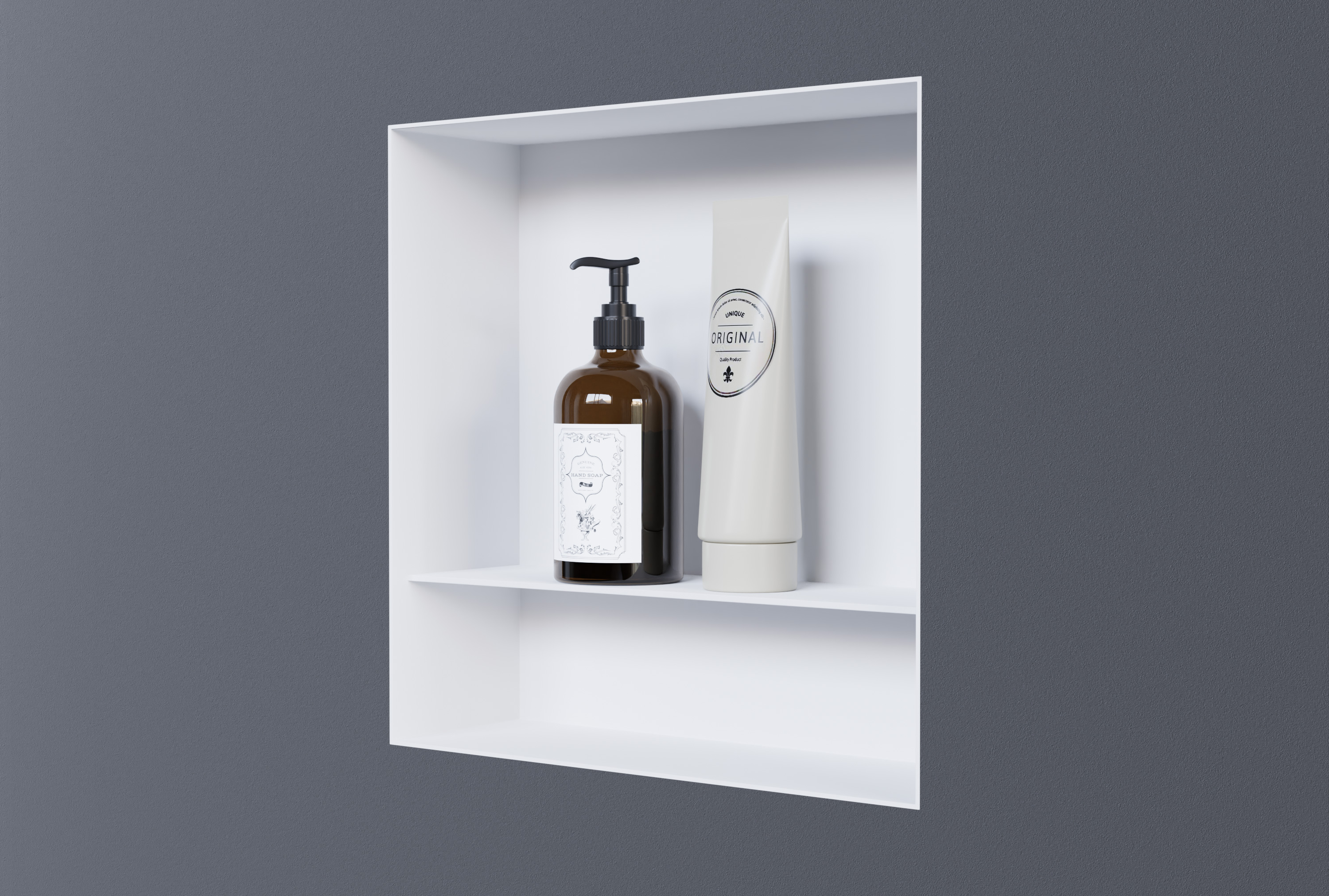 BERNSTEIN - Niche murale de douche avec rebords, étagère encastrable ...