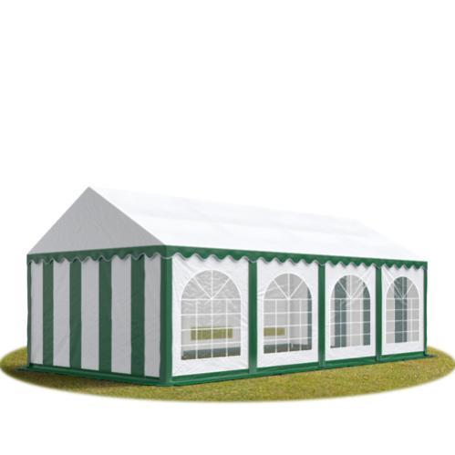 4x8 m tente de réception Barnum, PVC 750, H. 2 m, vert-blanc | Leroy Merlin