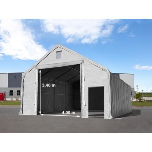 8x12 m hangar, porte 4x3,4 m, PRIMEtex 2300, anti-feu, gris, avec ...